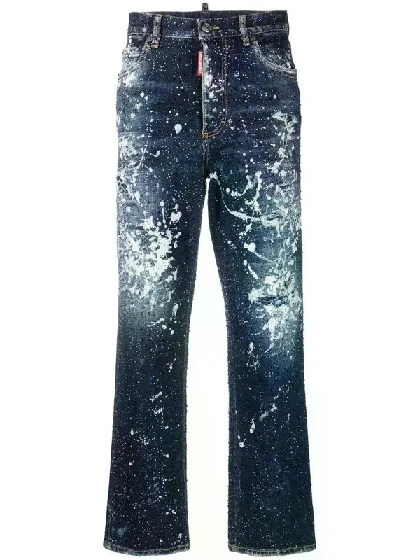 Dsquared2 Embellished Straight-leg Jeans