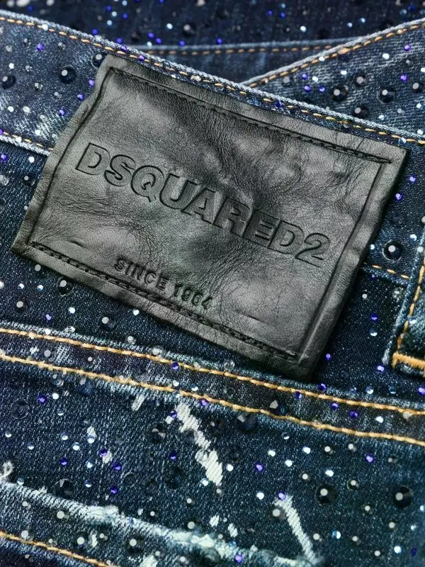 Dsquared2 Embellished Straight-leg Jeans