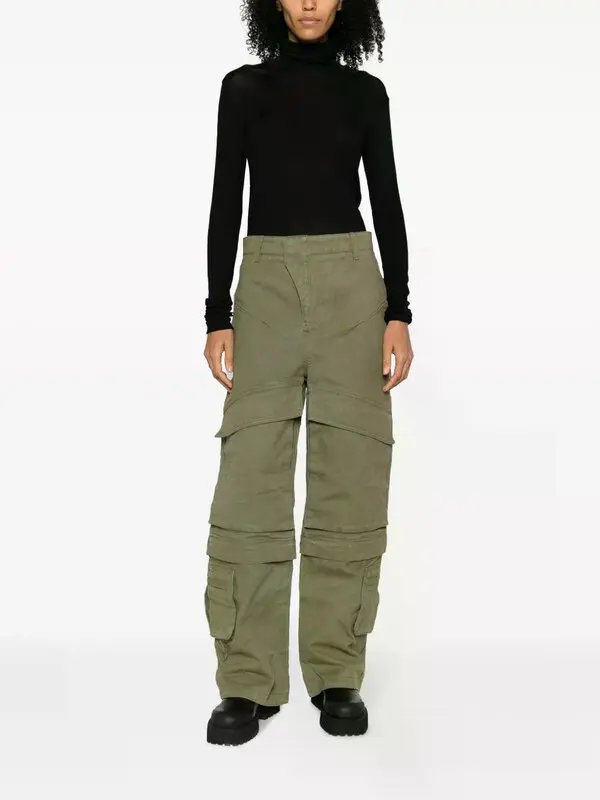 ENTIRE STUDIOS Khaki Cotton Cargo Trousers