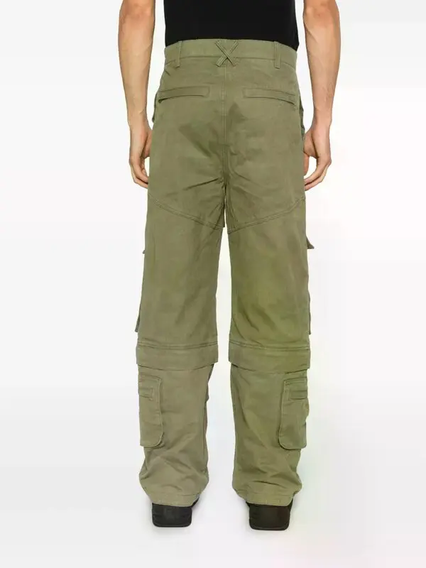 ENTIRE STUDIOS Khaki Cotton Cargo Trousers