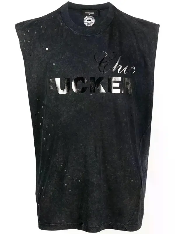 Dsquared2 Slogan-print Cotton Tank Top