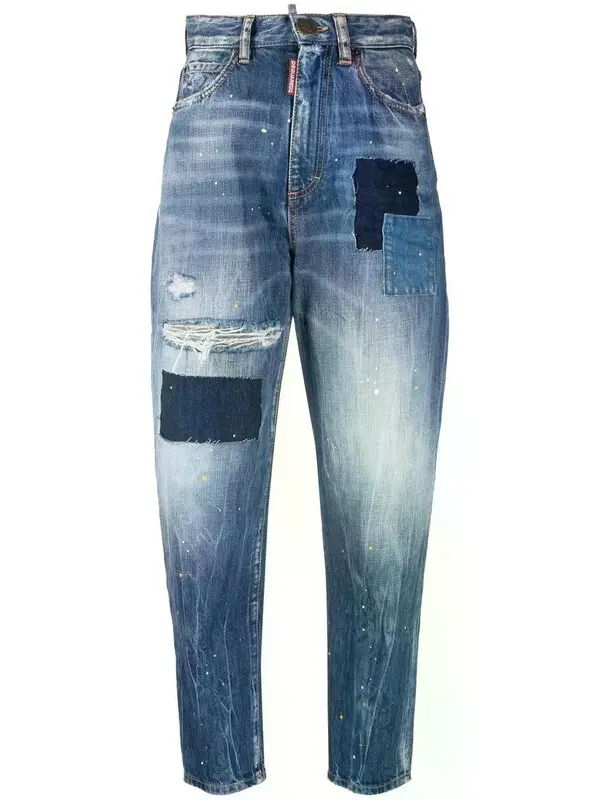 Dsquared2 Cropped Patchwork Jeans