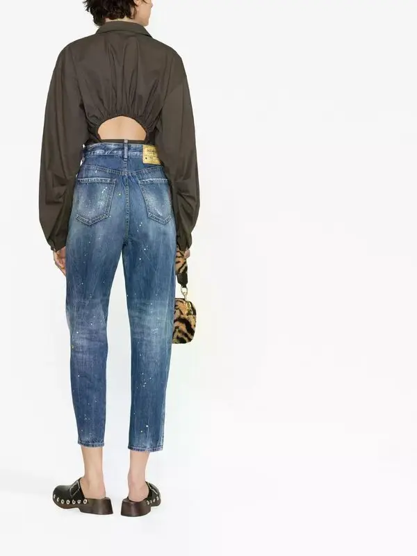 Dsquared2 Cropped Patchwork Jeans