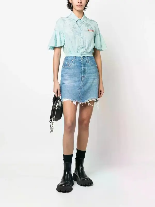 Dsquared2 Floral Jacquard Cropped Shirt