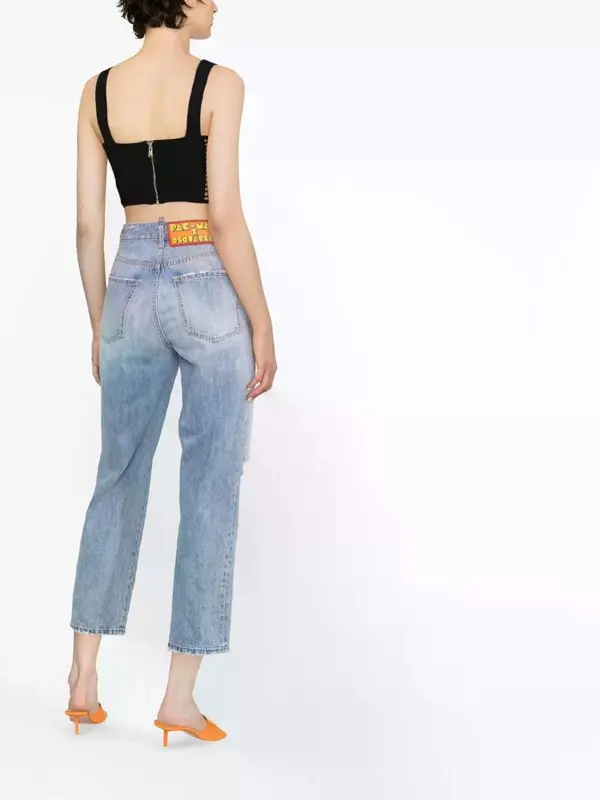 Dsquared2 Cropped Jeans With Distressed Detailing