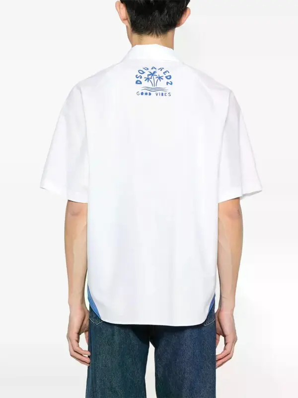 Dsquared2 Sporty Waves Cotton Shirt