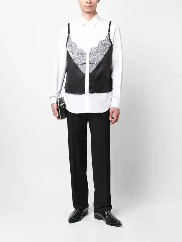 Dsquared2 Layered Lace-embellished Shirt
