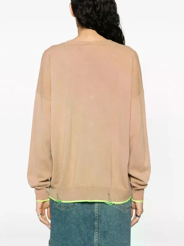 Dsquared2 Distressed Contrast Trim Cardigan
