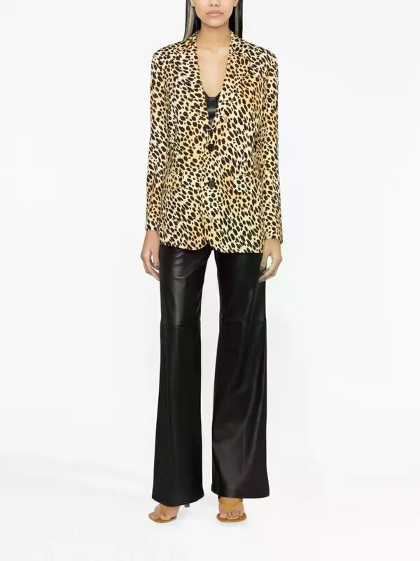 Dsquared2 Leopard Print Single-breasted Blazer