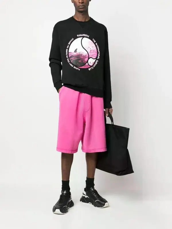 Dsquared2 Logo Print Cotton Sweatshirt