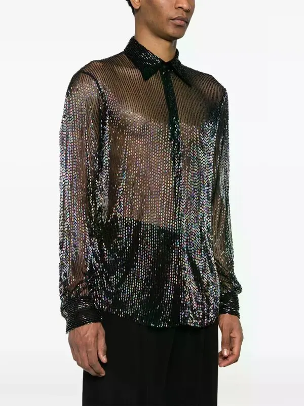 Dsquared2 70's Beaded Tulle Shirt