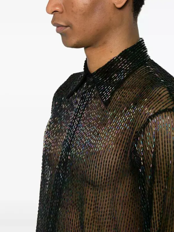 Dsquared2 70's Beaded Tulle Shirt