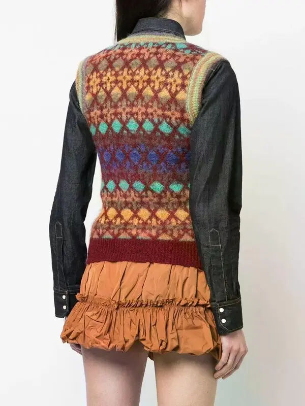 Dsquared2 Jacquard Logo Patch Vest