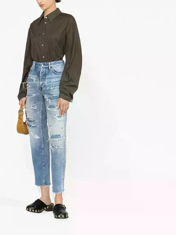 Dsquared2 Distressed Cropped Jeans