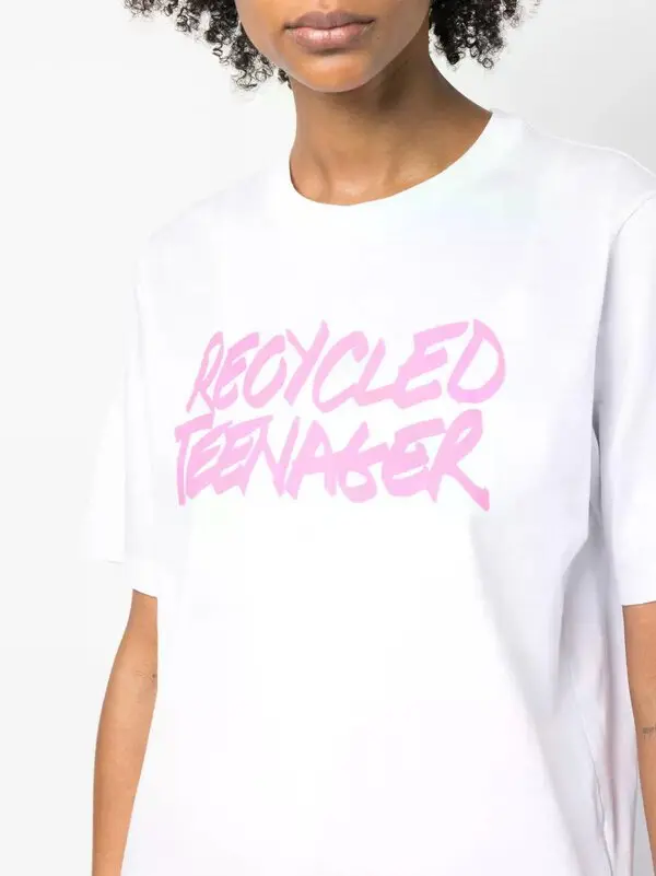 Dsquared2 Slogan Print Short Sleeve T-shirt - White