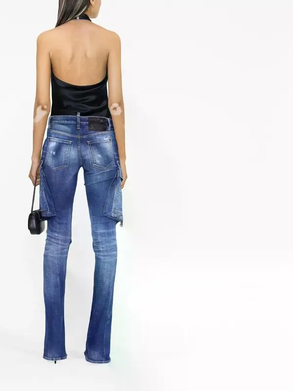 Dsquared2 Indigo Cargo Flared Jeans