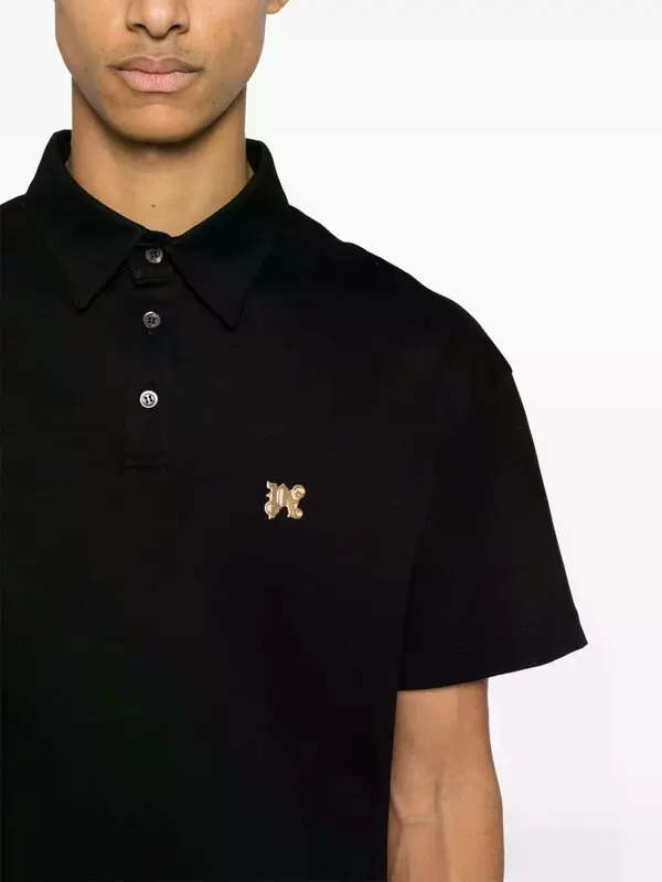 Palm Angels Monogram-appliqu� Polo Shirt