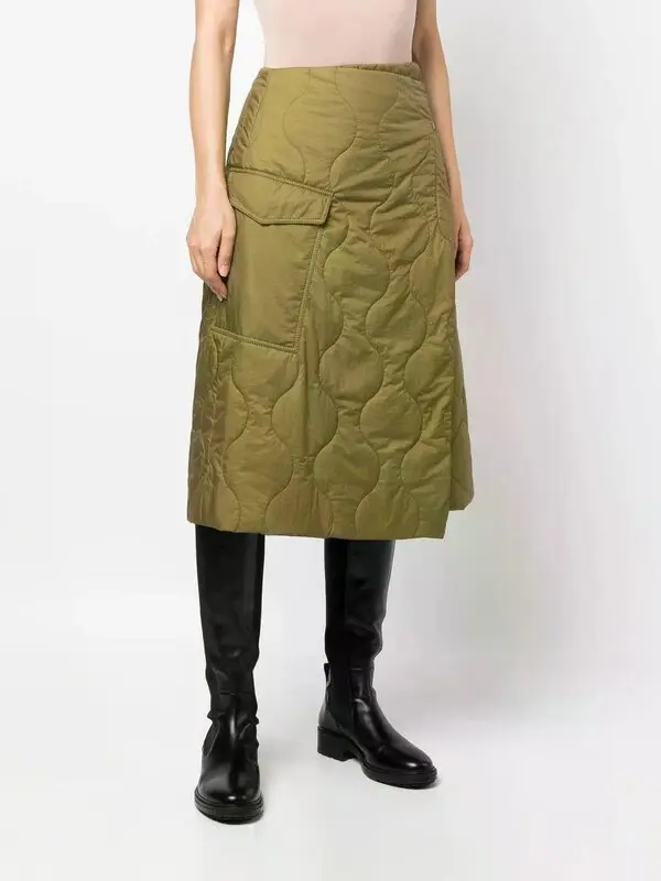 Woolrich Quilted Wrap Skirt