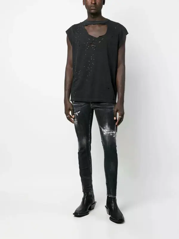 Dsquared2 Distressed-finish Raw-cut T-shirt
