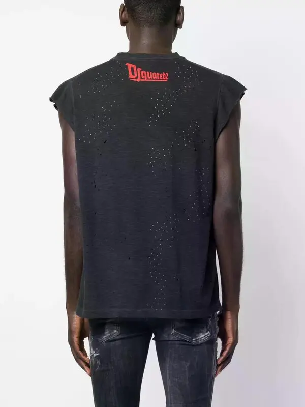 Dsquared2 Distressed-finish Raw-cut T-shirt