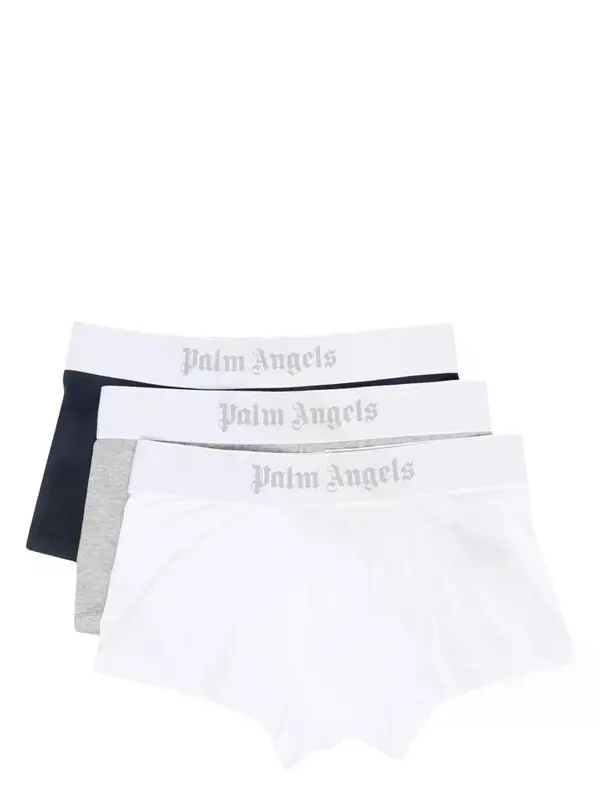 Palm Angels Three-pack Logo-print Boxers - Blue