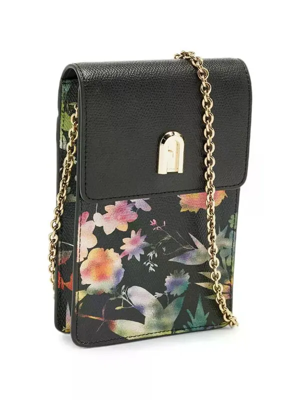 Furla Floral-print Leather Crossbody Bag