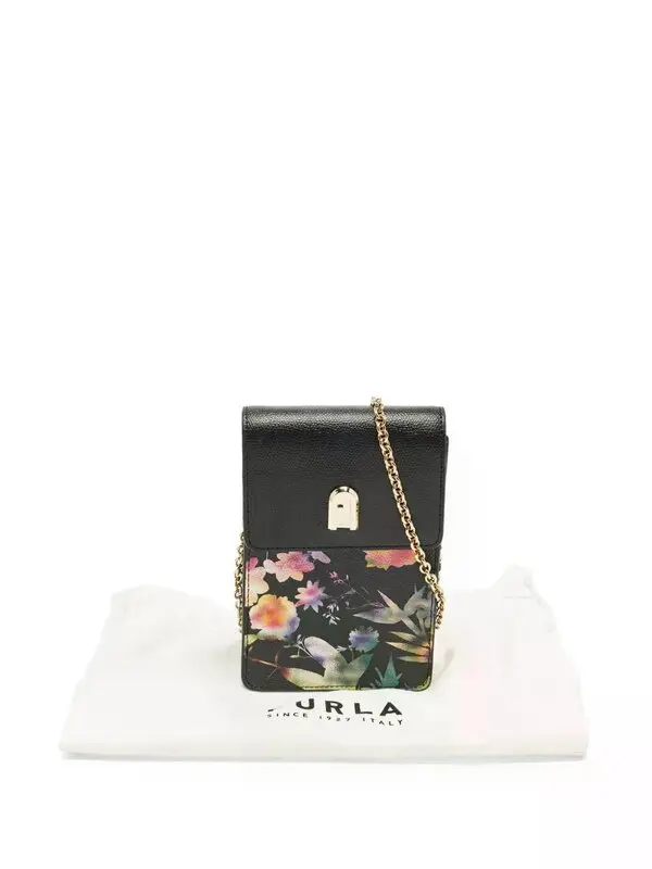 Furla Floral-print Leather Crossbody Bag
