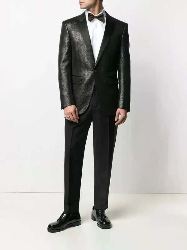 Dsquared2 High-shine Brocade Pattern Blazer