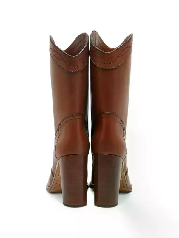 Saint Laurent Kate Leather Mid-calf Boots