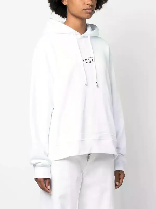 Dsquared2 Logo Print Cotton Jersey Hoodie