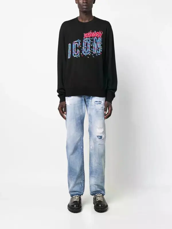 Dsquared2 Intarsia-knit Logo Jumper