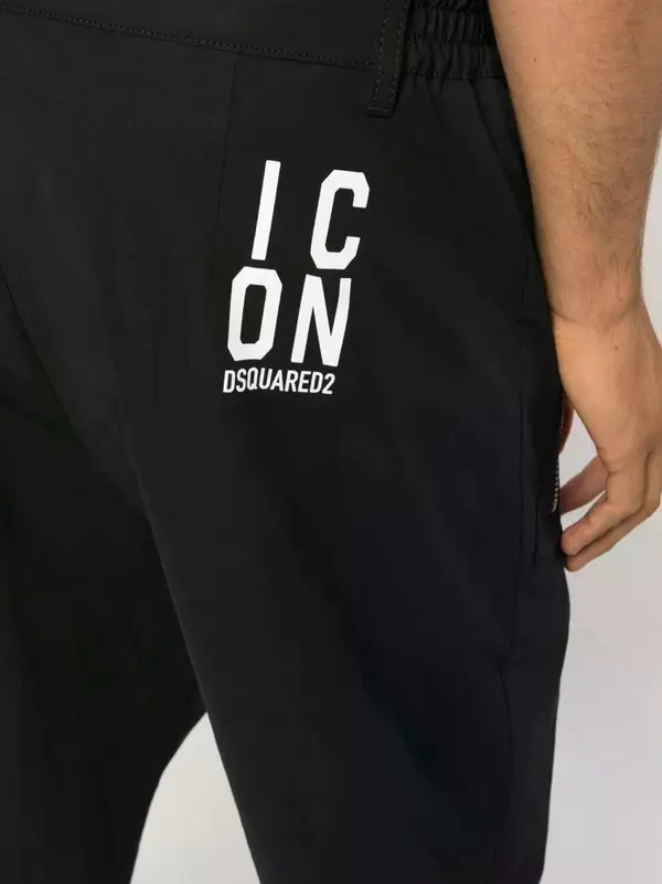 Dsquared2 Icon Print Tapered-leg Trousers