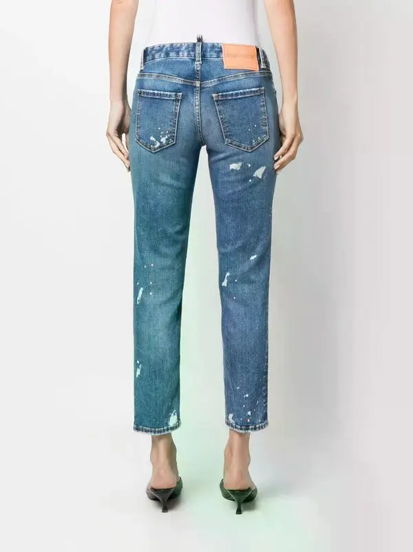 Dsquared2 Cropped Skinny Jeans - Blue