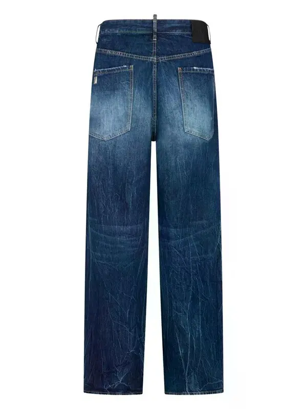 Dsquared2 Icon Print High-rise Straight-leg Jeans