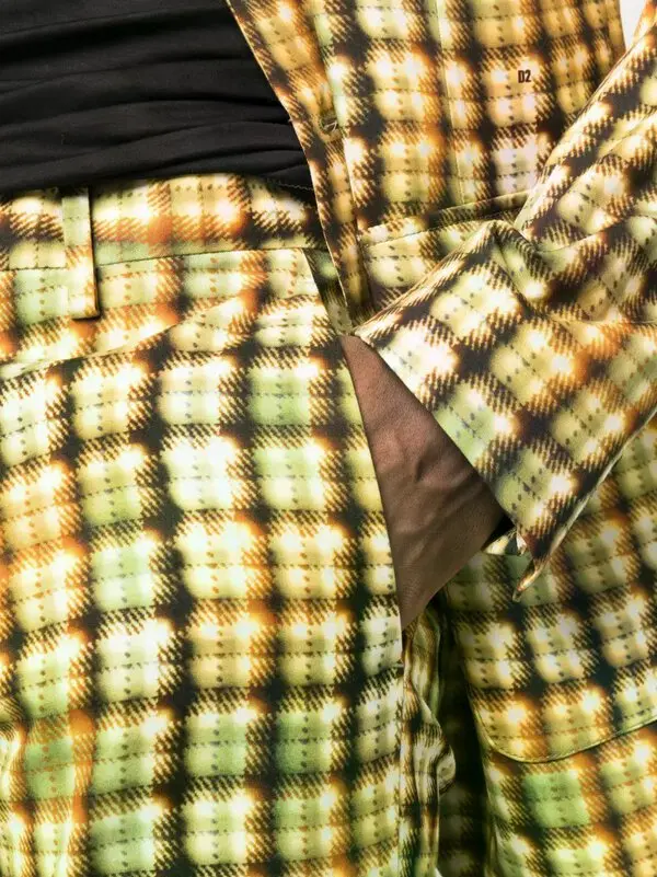 Dsquared2 Check Pattern Cotton Trousers