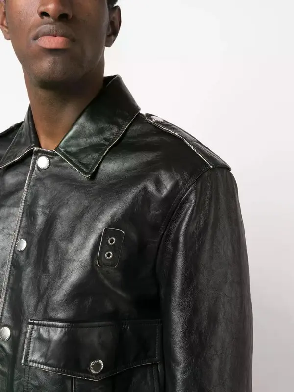 Dsquared2 Leather Bomber Jacket