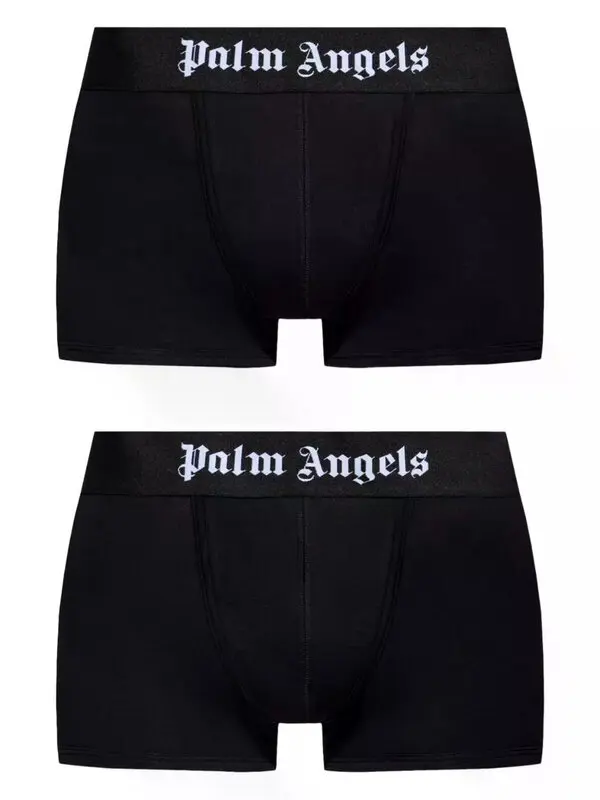 Palm Angels Logo-waistband Boxers - Black