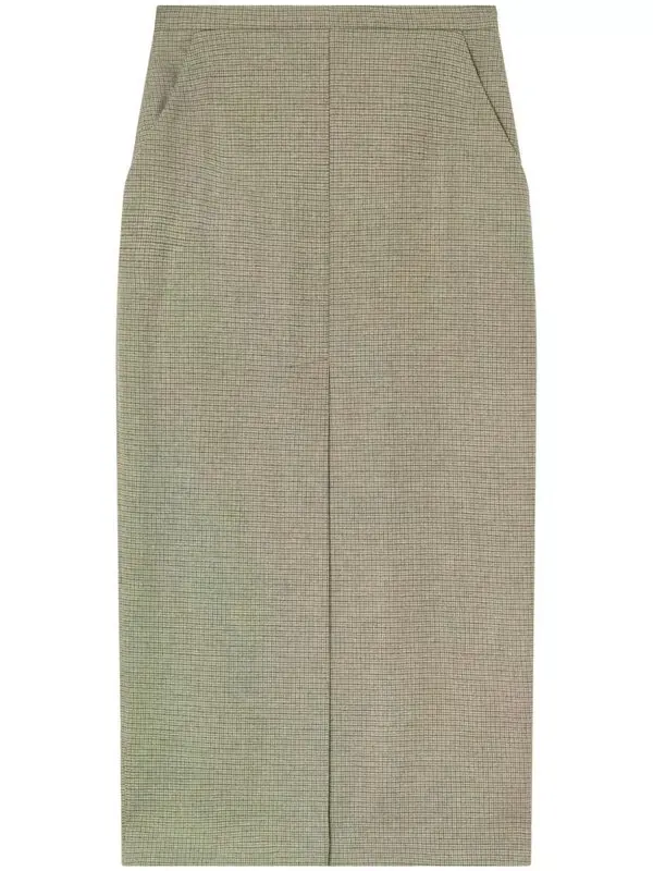 Pinko Checked Pencil Skirt