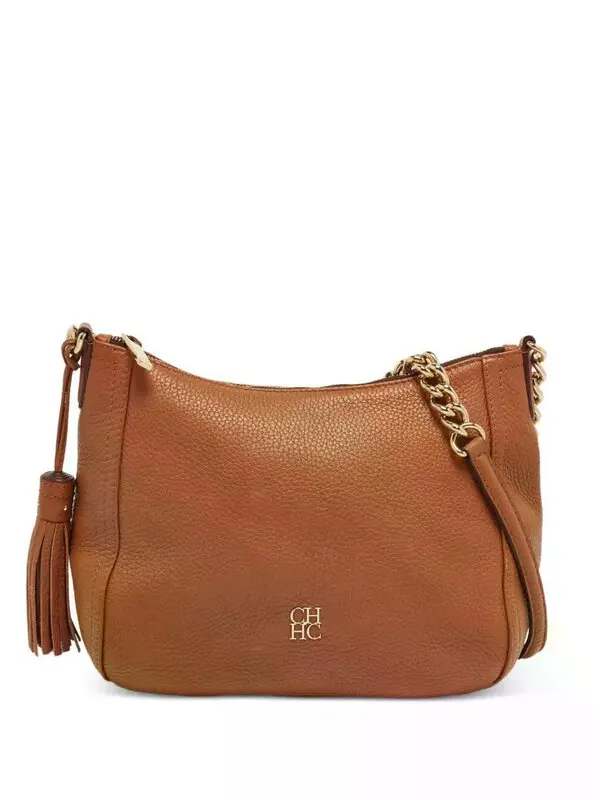 Carolina Herrera Chain-link Tassel Shoulder Bag - Brown