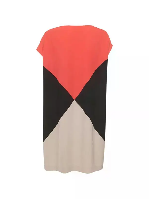 Calvin Klein Color-block Crepe Midi Dress