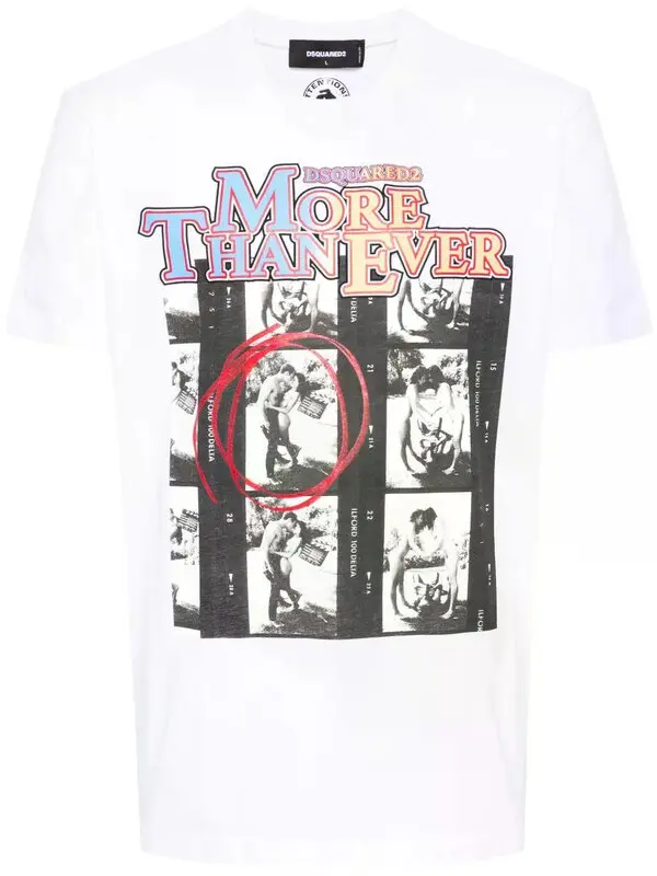 Dsquared2 Photograph-print Cotton T-shirt - White