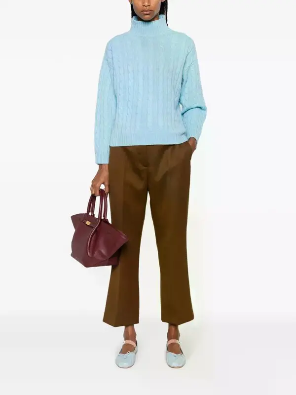 Tory Burch Cropped Wool Tailored Trousers
