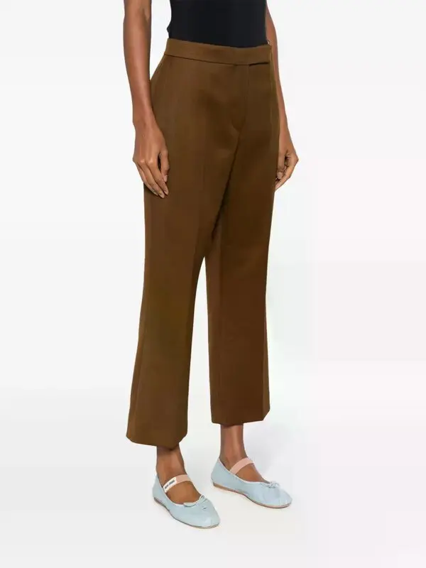 Tory Burch Cropped Wool Tailored Trousers