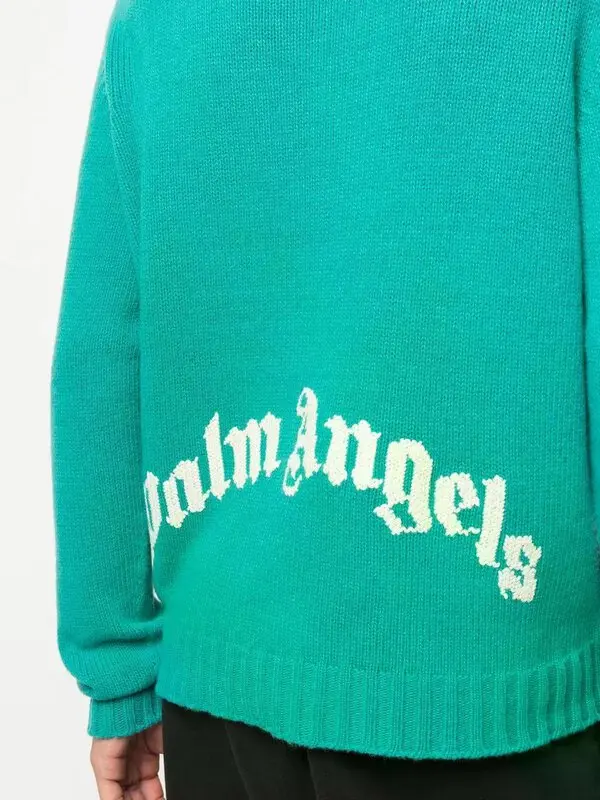 Palm Angels Logo Intarsia Jumper