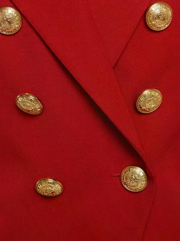 Balmain Wool Double-breasted Blazer