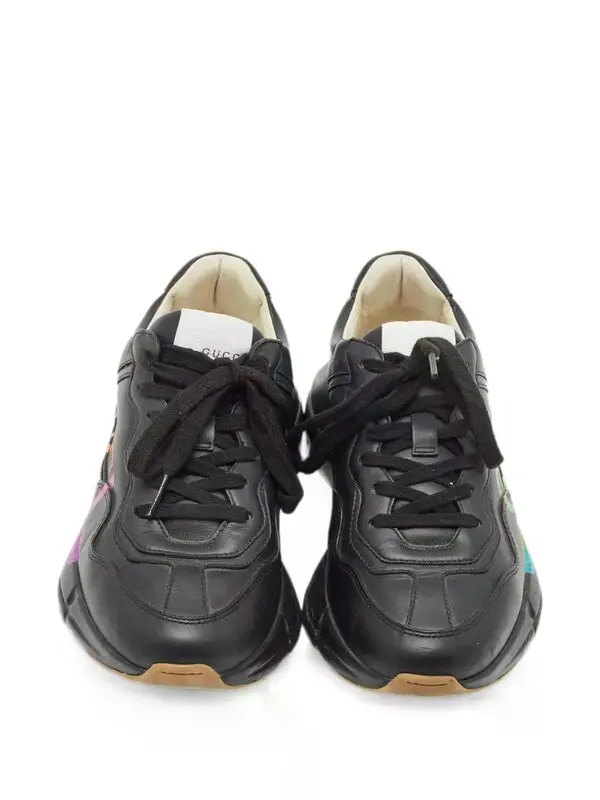 Gucci Rhyton Leather Sneakers - Black