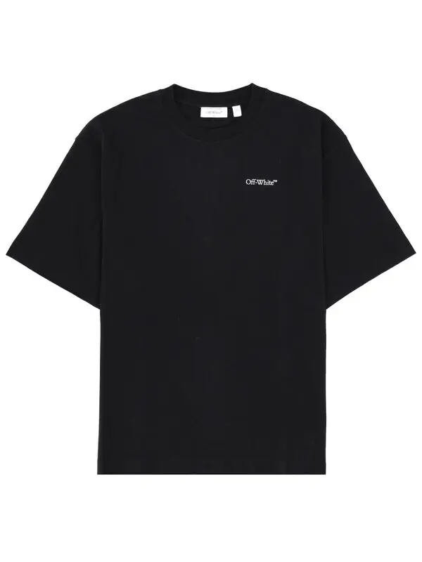 Off-White T-shirt With Logo - Black