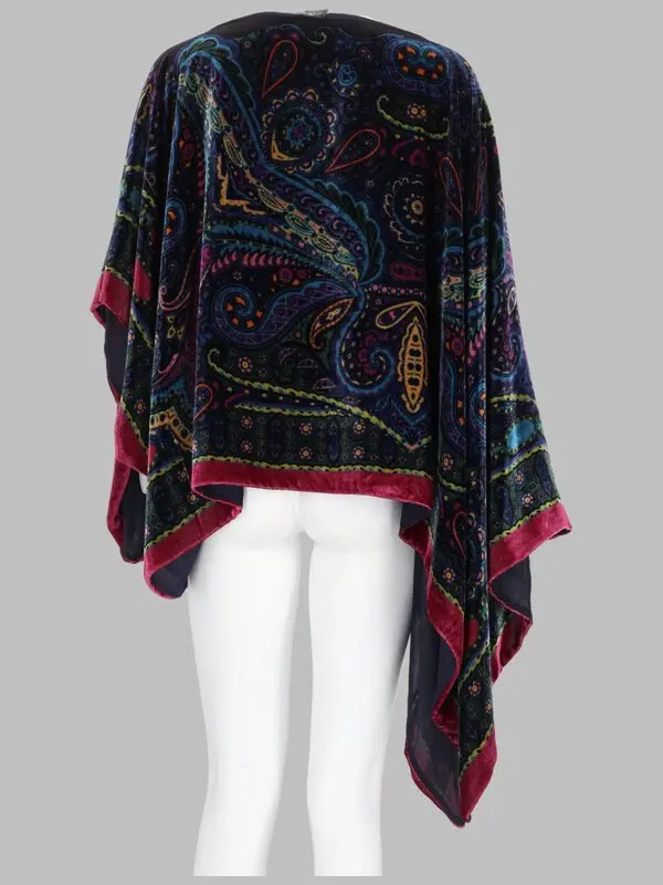 Etro Paisley Velvet Cape - Multicolor