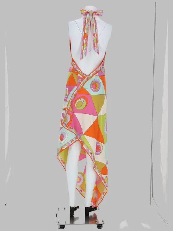 Emilio Pucci Abito In Twill Di Seta