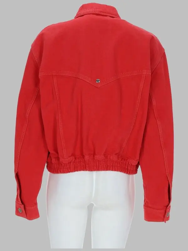 Versace Denim Blouson Jacket - Red
